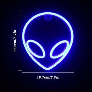 Urban Outfitters | Wall Decor | Neon Blue Alien Et Man Cave Girl Gamer ...